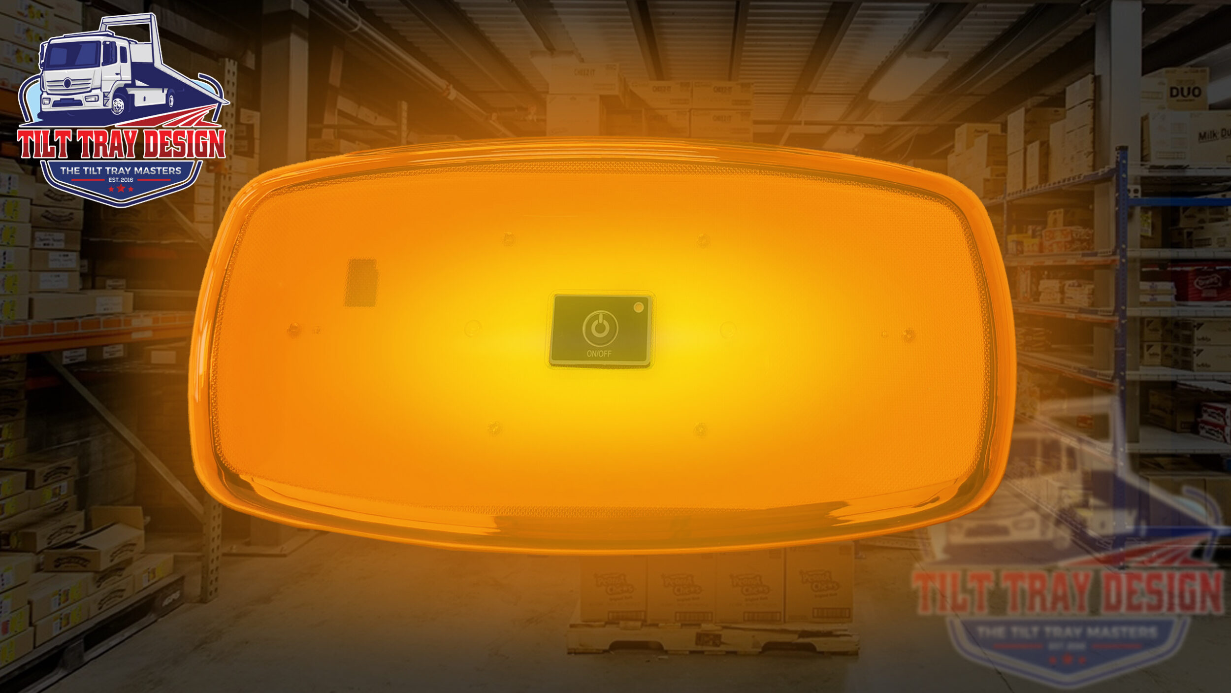 Led Amber Wireless warning lights – TILT TRAY DESIGN